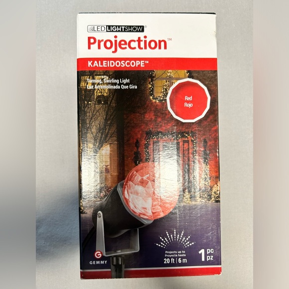 Gemmy | Holiday | Gemmy Lightshow Kaleidoscope Red Projection Holiday ...